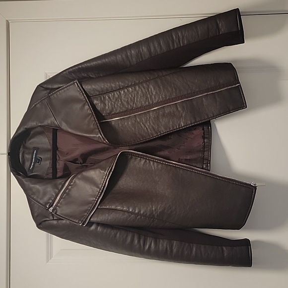 Jackets & Coats | French Connection Faux Leather Moto Jacket With ...